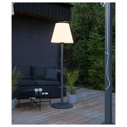 Stehlampe Kreta - Gatenlampe - H: 187cm - wei√üer Lampenschirm, D: 50cm - E27 Fassung - Outdoor