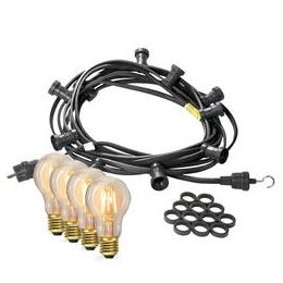 Illu-/Partylichterkette 10m - Au√üenlichterkette - Made in Germany - 10 Edison LED Filamentlampen