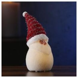 MARELIDA LED Dekofigur Weihnachtsmann - 4 warmwei√üe LED - H: 24cm - Batterie - rot, wei√ü
