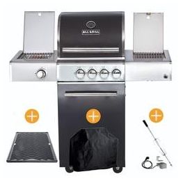 ALLGRILL CHEF Paket S2 Backburner Seitenkocher Steakzone GRATIS: Cover, Grillplatte, Spie√ü