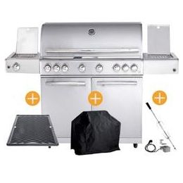 ALLGRILL CHEF Paket XL3 Backburner Seitenkocher Steakzone AIR System GRATIS: Cover, Grillplatte, Spie√ü