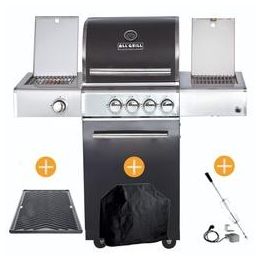 ALLGRILL CHEF Paket S3 Backburner Seitenkocher Steakzone AIR System GRATIS: Cover, Grillplatte, Spie√ü