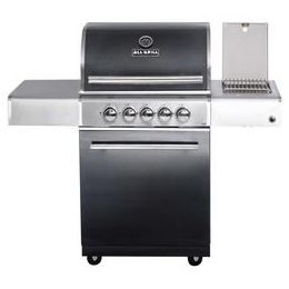 ALLGRILL CHEF M Paket A - Basis black, 3 Brenner, Backburner, Seitenkocher, Seitenablage links, BBQ-Paket