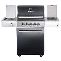 ALLGRILL CHEF M Paket H- Basis black, 3 Brenner, Backburner, Seitenkocher, Steakzone, Grillplatte, AIR SYSYTE