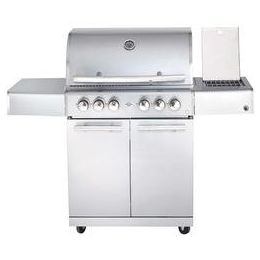 ALLGRILL CHEF L Paket F - Basis silber, 4 Brenner, Backburner, Seitenkocher, AIR SYSYTEM, Cover, BBQ Paket