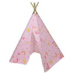 MARELIDA Spielzelt INDIA - Tipi Zelt f√or Kinder - Polyester - L: 1,20m - H: 1,55m - rosa