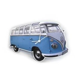 VW Collection by BRISA Wanduhr VW T1 Bulli "BLUE BULLI" - 28x18x2,5cm - MADE IN GERMANY