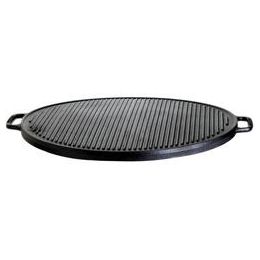 Plancha Grillplatte - Gusseisen - Wendeplatte geriffelt und glatt - D: 30cm - 3,6kg