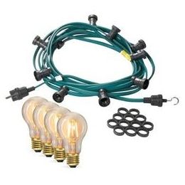 Illu-/Partylichterkette 5m - Au√üenlichterkette - Made in Germany - 10 Edison LED Filamentlampen