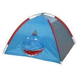 MARELIDA Spielzelt Haifisch TINO - Igluzelt f√or Kinder - Polyester - L: 1,20m - H: 80cm - blau, grau