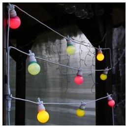 MARELIDA LED Party Lichterkette Circus - 20 pastellfarbene LED - L: 8,8m - koppelbar bis 100 LED - Au√üentrafo