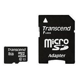 Transcend Premium - Flash-Speicherkarte (microSDHC/SD-Adapter inbegriffen) - 8 GB - UHS Class 1 / Class10 - 300x - microSDHC UHS-I