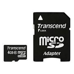 Transcend Premium - Flash-Speicherkarte (microSDHC/SD-Adapter inbegriffen) - 4 GB - Class 10 - 133x - microSDHC