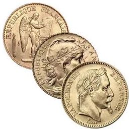 20 Francs Goldmünze Frankreich diverse Jahrgänge