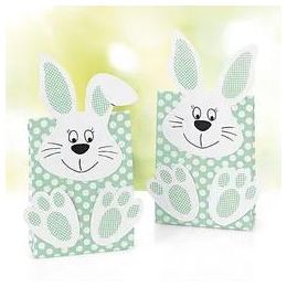 buttinette Bastel-Set Geschenktüten "Hase", mint, 5 Tüten