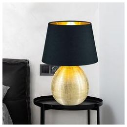 RL Tisch Lampe Leuchte Schlafzimmer schwarz goldfarbig Schreibtsich Wohnraum Reality Leuchten R50631079