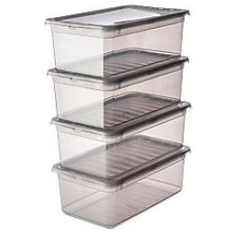 keeeper Aufbewahrungsbox 5,6 L mit Deckel Grau 19,5 (B) x 33 (T) x 22 (H) cm