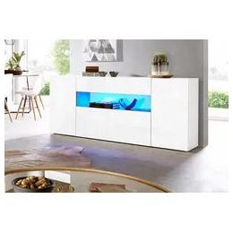 Sideboard Inosign "Potenza" Sideboards weiß (weiß/weiß-hg) Breite 180 cm, ohne Beleuchtung