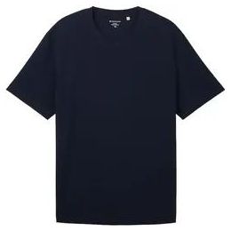 Tom Tailor Herren Plus - Piqué T-Shirt, blau, Uni, Gr. 4XL