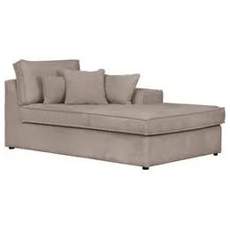 Ottomane RAUM.ID "Florid" Sofas Gr. B/H/T: 100cm x 75cm x 162cm, Cord, Ottomane rechts, grau (taupe) einzeln stellbar oder als Teil eines Modulsofas, auch in Cord