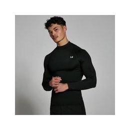 MP Herren Training Langarm-Baselayer mit hohem Kragen – Schwarz - S