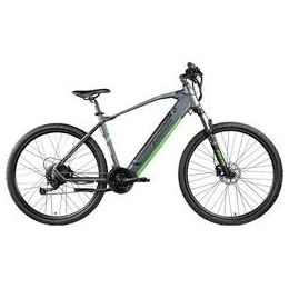 Zündapp E-Bike ZÜNDAPP "Z808" E-Bikes Gr. 48cm, 29 Zoll (73,66cm), schwarz (schwarz, grün) Pedelec, Elektrofahrrad für Damen u. Herren, MTB