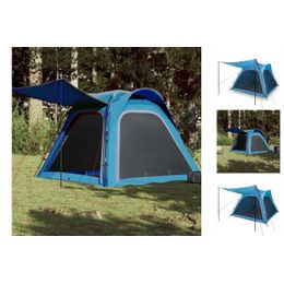 vidaXL Vorzelt Campingzelt 4 Personen Blau 240x221x160 cm 185T Taft
