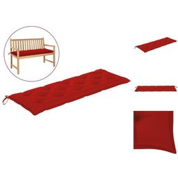 vidaXL Polsterauflage Gartenbank Auflage Sitzkissen Polster Rot 150x50x7 cm Stoff