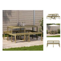 vidaXL Gartentisch Picknicktisch 160x134x75 cm Imprägniertes Kiefernholz