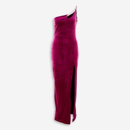 TK Maxx Lilafarbenes One Shoulder Maxikleid in Samtoptik