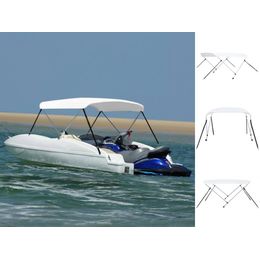 vidaXL Schutzplane 2-Bow Bimini Top Weiß 180x150x110 cm