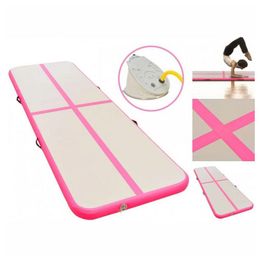 vidaXL Trainingsmatte Yogamatte Fitnessmatte Aufblasbare Gymnastikmatte mit Pumpe 300100 cm