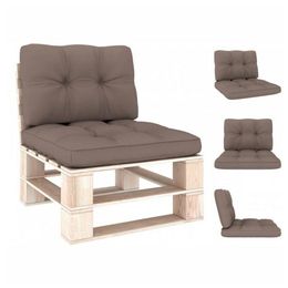 vidaXL Polsterauflage Palettensofa-Kissen 2 Stk Taupe