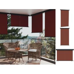 vidaXL Seitenmarkise Balkon-Seitenmarkise 170x250 cm Braun