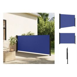 vidaXL Seitenmarkise Seitenmarkise Ausziehbar Blau 140x600 cm