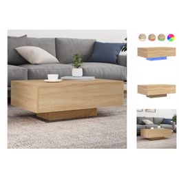 vidaXL Esstisch Couchtisch mit LED-Leuchten Sonoma-Eiche 85x55x31 cm