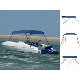 vidaXL Schutzplane 2-Bow Bimini Top Marineblau 180x130x110 cm