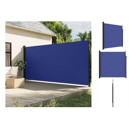 vidaXL Seitenmarkise Seitenmarkise Ausziehbar Blau 200x600 cm