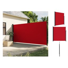 vidaXL Seitenmarkise Seitenmarkise Ausziehbar Rot 220x300 cm