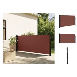 vidaXL Seitenmarkise Seitenmarkise Ausziehbar Braun 120x600 cm