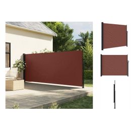 vidaXL Seitenmarkise Seitenmarkise Ausziehbar Braun 160x600 cm