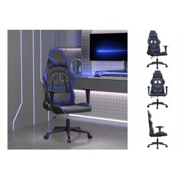 vidaXL Bürostuhl Gaming-Stuhl Schwarz und Blau Kunstleder