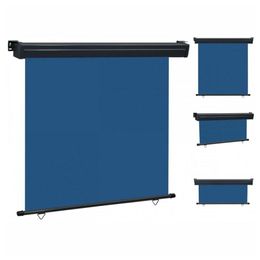 vidaXL Seitenmarkise Balkon-Seitenmarkise 160 250 cm Blau