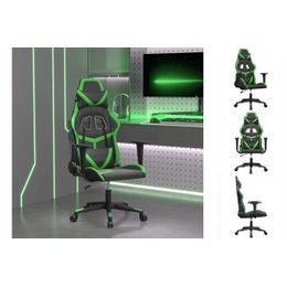 vidaXL Bürostuhl Gaming-Stuhl mit Massagefunktion Schwarz und Grün Kunstleder