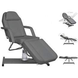 vidaXL Massageliege Massagetisch Grau 180x62x87-112 cm