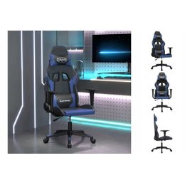 vidaXL Bürostuhl Gaming-Stuhl Schwarz und Blau Kunstleder