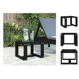 vidaXL Gartentisch Garten-Beistelltisch Schwarz 40x38x28