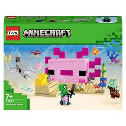 Lego® Konstruktionsspielsteine MINECRAFT Das Axolotl-Haus