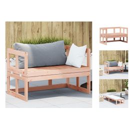 vidaXL Gartenbank 2-in-1 Gartensofa Verlängerbar Massivholz Douglasie