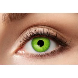 Eyecatcher Jahreslinsen Electro Green Kontaktlinse mit Minus Sehstärken